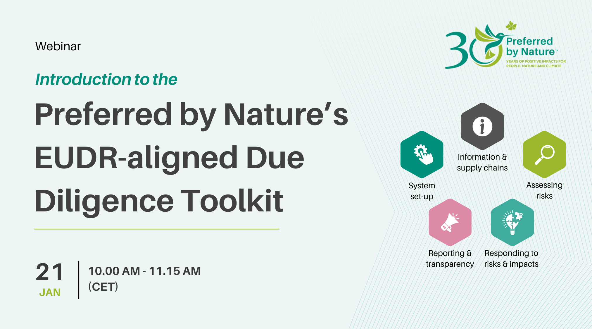 Introduction to the Preferred by Nature's EUDR-aligned Due Diligence Toolkit | Preferred by Nature